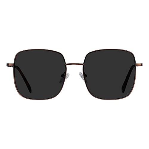 EYEBUYDIRECT Square Oversized Sunglasses, Scratch-Resistant Sunglasses for Women and Men with UV Protection, Non-Polarized, Sunday - Extra Large