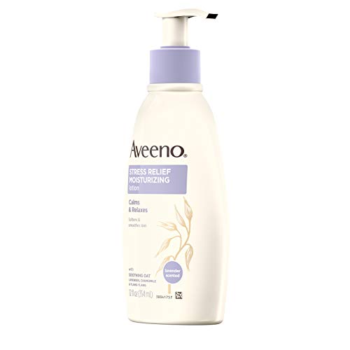 Aveeno Stress Relief Moisturizing Body Lotion with Lavender, Natural Oatmeal and Chamomile & Ylang-Ylang Essential Oils to Calm & Relax, 12 fl. oz ( Pack of 3)