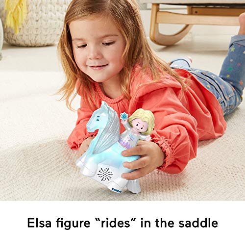 Disney Frozen Elsa & Nokk Little People Figure Set With Lights & Sounds For Toddler Pretend Play Ages 18+ Months