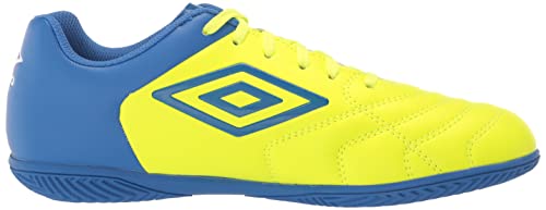 Umbro Men's Classico XI IC Indoor Soccer Shoe, Yellow/Blue, 9