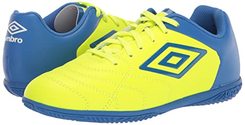 Umbro Men's Classico XI IC Indoor Soccer Shoe, Yellow/Blue, 9