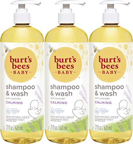 Burt’s Bees Baby Shampoo & Wash, Calming, 21 Ounces (Pack of 3)