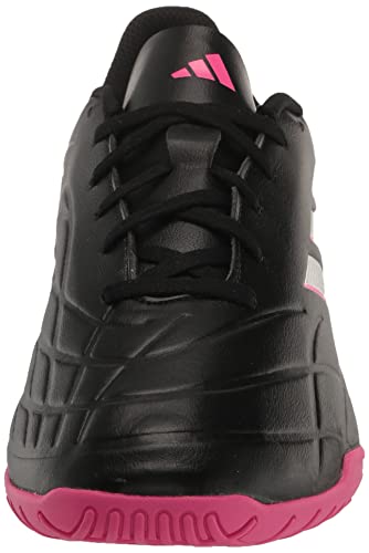 adidas Unisex Copa Pure.4 Indoor Soccer Shoe, Black/Zero Metallic/Team Shock Pink, 11.5 US Men