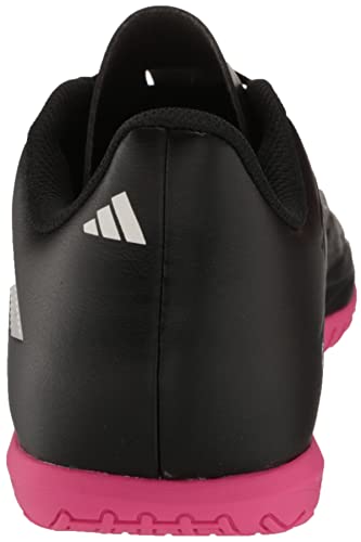 adidas Unisex Copa Pure.4 Indoor Soccer Shoe, Black/Zero Metallic/Team Shock Pink, 11.5 US Men