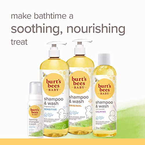 Burt’s Bees Baby Shampoo & Wash, Calming, 21 Ounces (Pack of 3)
