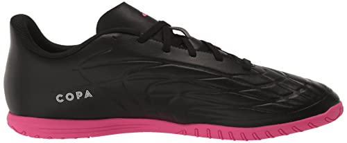 adidas Unisex Copa Pure.4 Indoor Soccer Shoe, Black/Zero Metallic/Team Shock Pink, 11.5 US Men