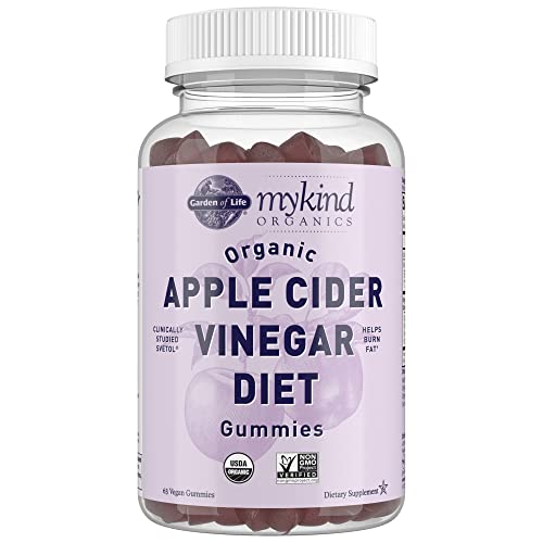 Garden of Life Apple Cider Vinegar Diet Gummies mykind Organics - Organic ACV Gummy Vitamins with Svetol Green Coffee Bean Extract to Burn Fat - 63 Vegan Non-GMO Gummies for Weight Loss & Detox