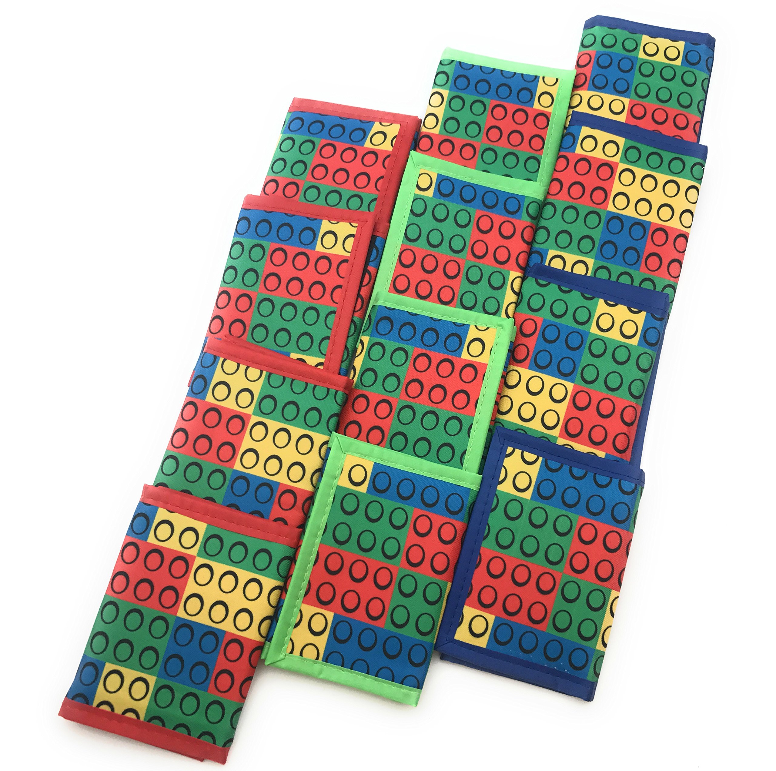 Oojami Color Brick Tri-Fold Wallets Pack of 12