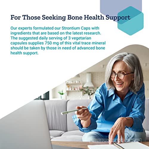 Life Extension Strontium Caps 750 mg - Bone Health Supplement - Supports Bone Tissue Density & Promotes Healthy Bone Aging β Non-GMO, Gluten-Free β 90 Vegetarian Capsules