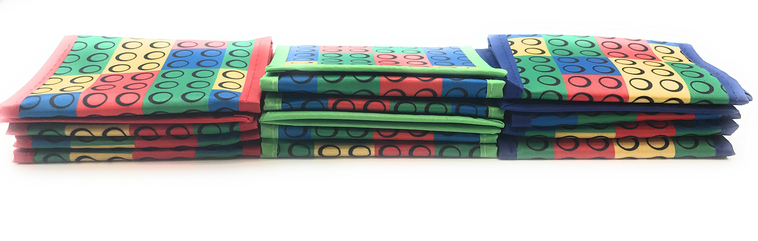 Oojami Color Brick Tri-Fold Wallets Pack of 12