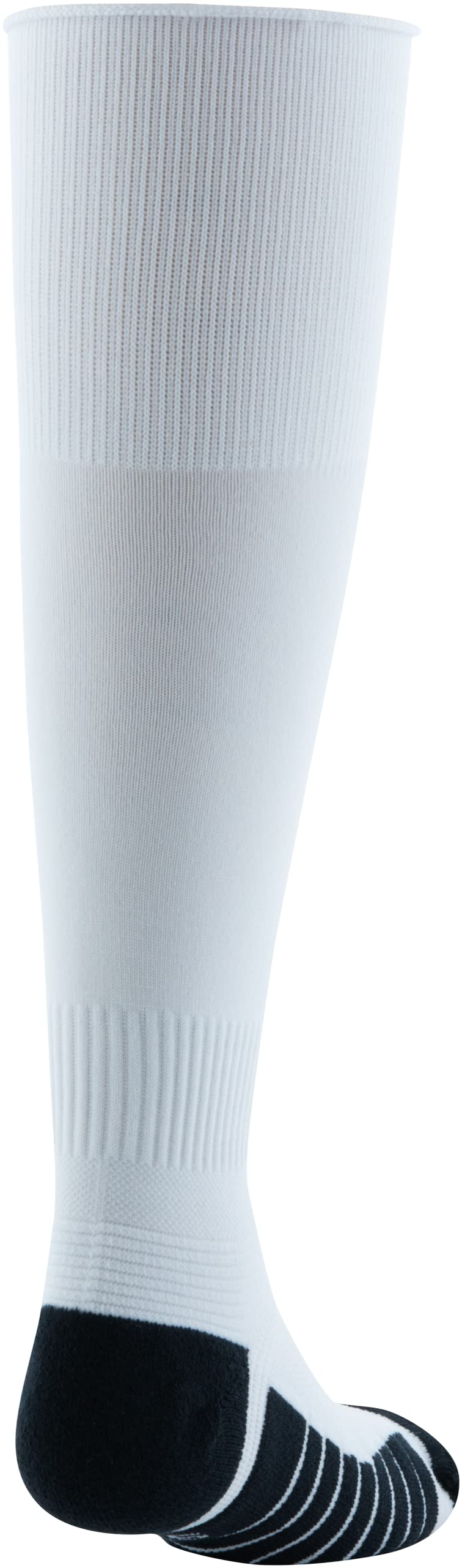 Under Armour Youth Soccer Over-The-Calf Socks, 1-Pair, White/Black/Black, Small
