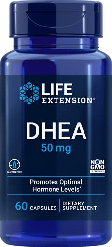 Life Extension DHEA - For Hormone Balance, Immune Support, Anti-Aging, Cardio, Circulatory & Bone and Sexual Health - Dehydroepiandrosterone For Memory Support - Non-GMO - 60 Capsules
