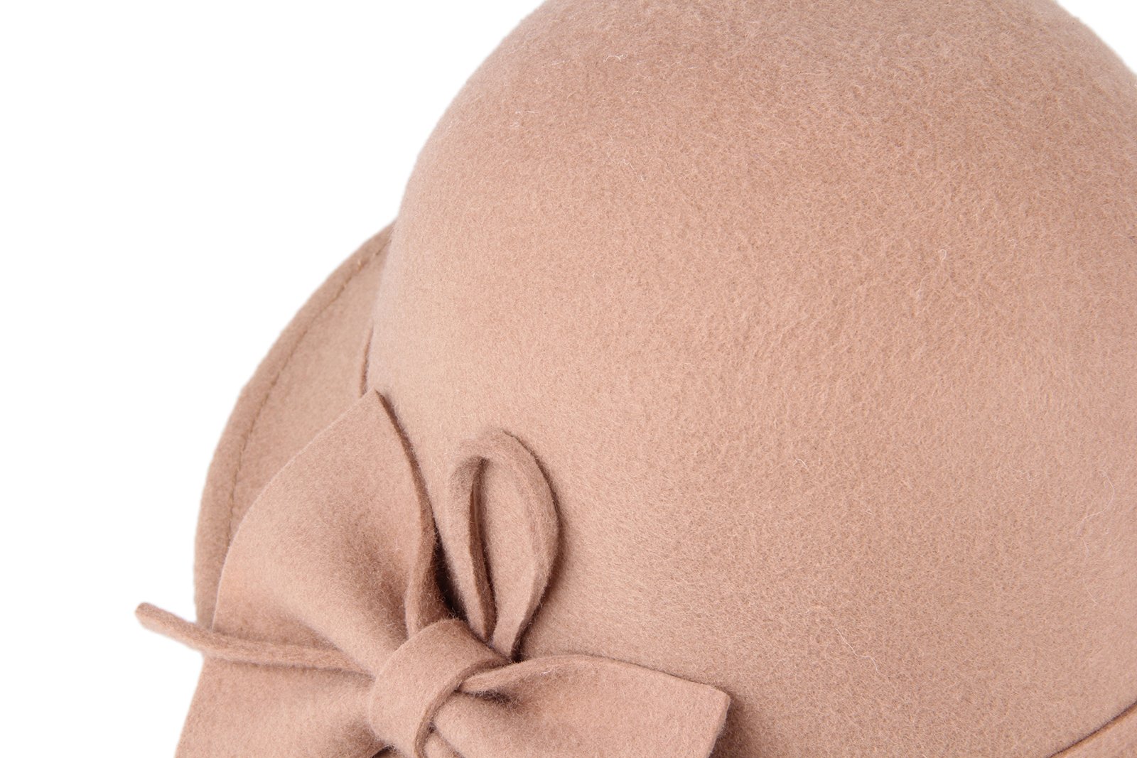 DANTIYA Kids Girls Winter Warm Bucket Hats Fedoras with Belt (Khaki)