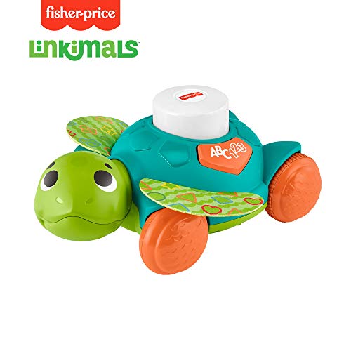 Fisher-Price Linkimals Sit-to-Crawl Sea Turtle - UK English Edition, Light-up Musical Crawling Toy for Baby