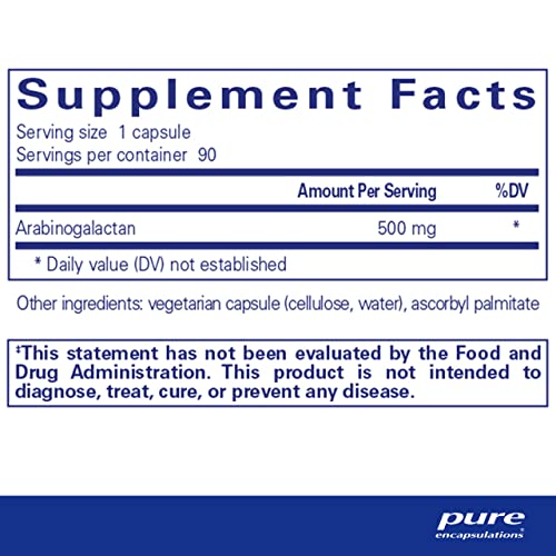 Pure Encapsulations Arabinogalactan | Supplement for Liver Support, Immune Support and Colon Health* | 90 Capsules