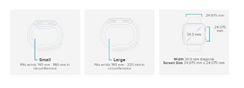 Fitbit Versa Smart Watch, Peach/Rose Gold Aluminium, One Size (S & L Bands Included)