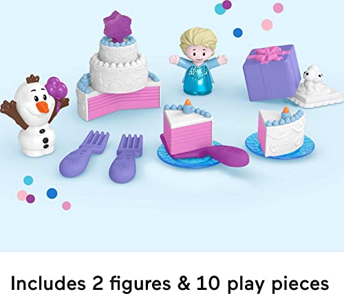 Disney Frozen Toddler Toy Little People Elsa & Olaf's Party 12-Piece Playset with Character Figures for Ages 18+ Months