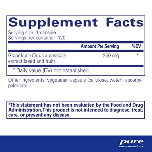 Pure Encapsulations Grapefruit Seed Extract | Supplement to Support The Balance of Intestinal Microorganisms and G.I. Tract* | 120 Capsules