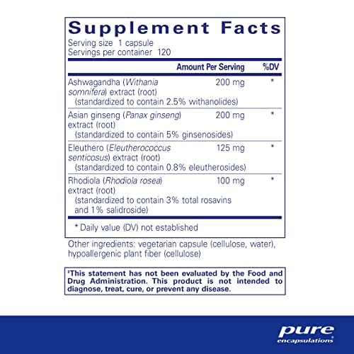 Pure Encapsulations Energy Xtra | Energy-Promoting Adaptogen Formula | 120 Capsules