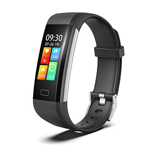 ENGERWALL Fitness Tracker with Heart Rate & Temperature Monitor, Waterproof Activity Tracker with Pedometer & Sleep Monitor, Calories, 16 Sport Modes, Smart Watch Pedometer Watch for Men Women Kids