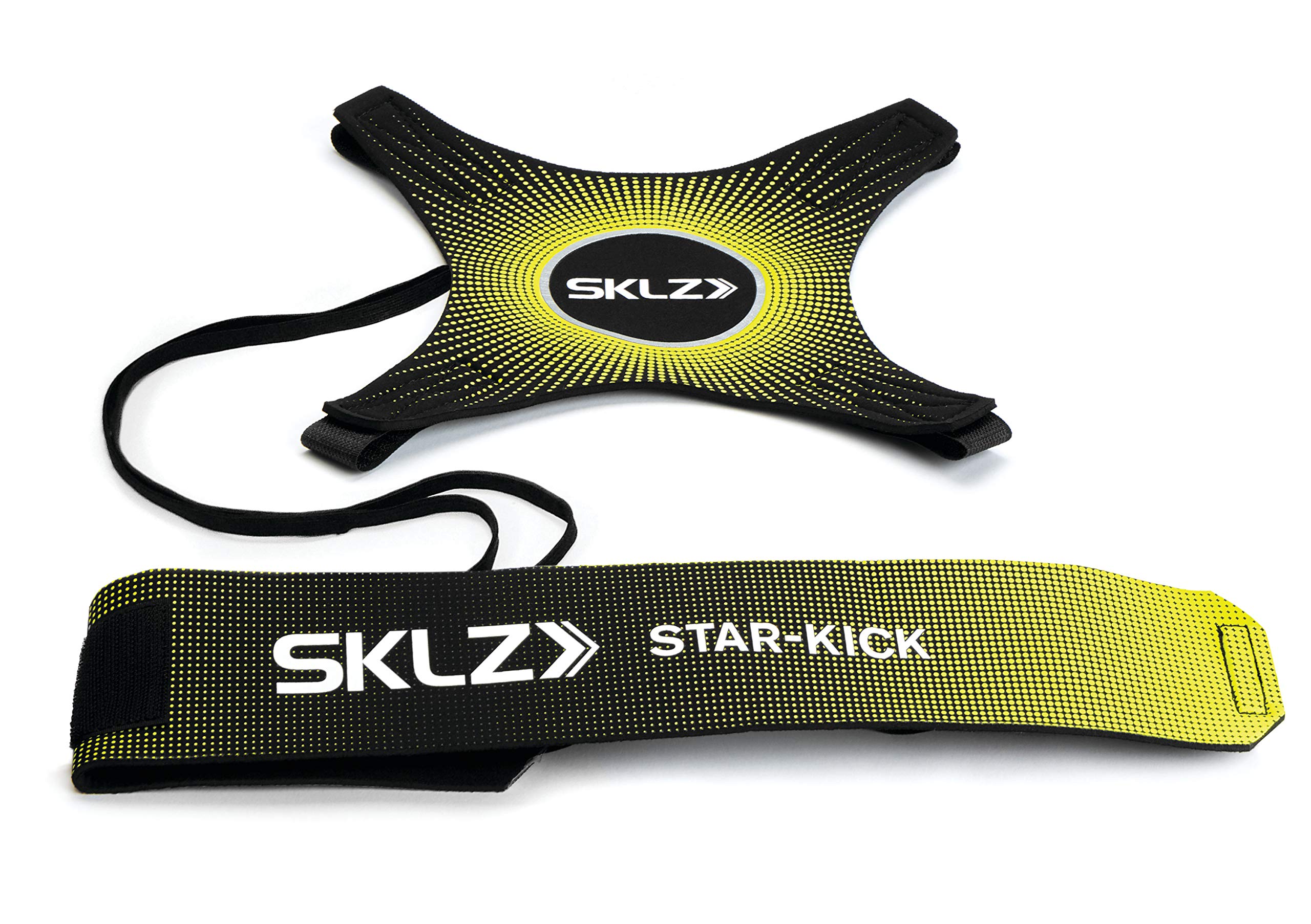 SKLZ Star-Kick Hands-Free Adjustable Solo Soccer Trainer - Fits Ball Sizes 3, 4, and 5 (Volt)