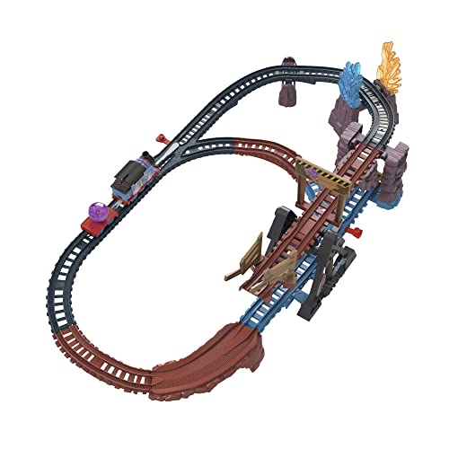 Thomas & Friends Motorized Toy Train Set Crystal Caves Adventure with Thomas, Tipping Bridge & 8 Ft of Track for Kids Ages 3+ Years
