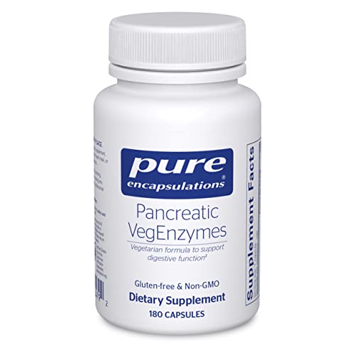 Pure Encapsulations Pancreatic VegEnzymes | Hypoallergenic Supplement for Carbohydrate, Lipid and Protein Digestion | 180 Capsules