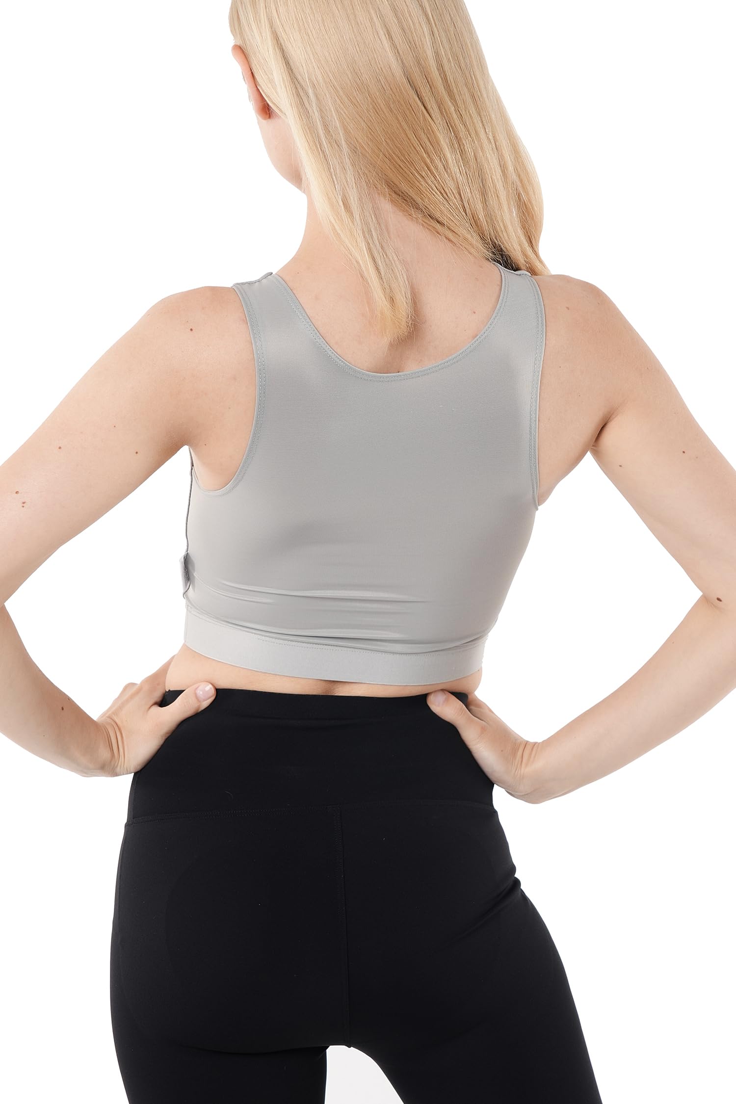 JARAZIN Chest Binder Binder Trans Transgender FTM Tomboy Pullover Breast Binder Bras Tank Top for Women (Medium, Grey)