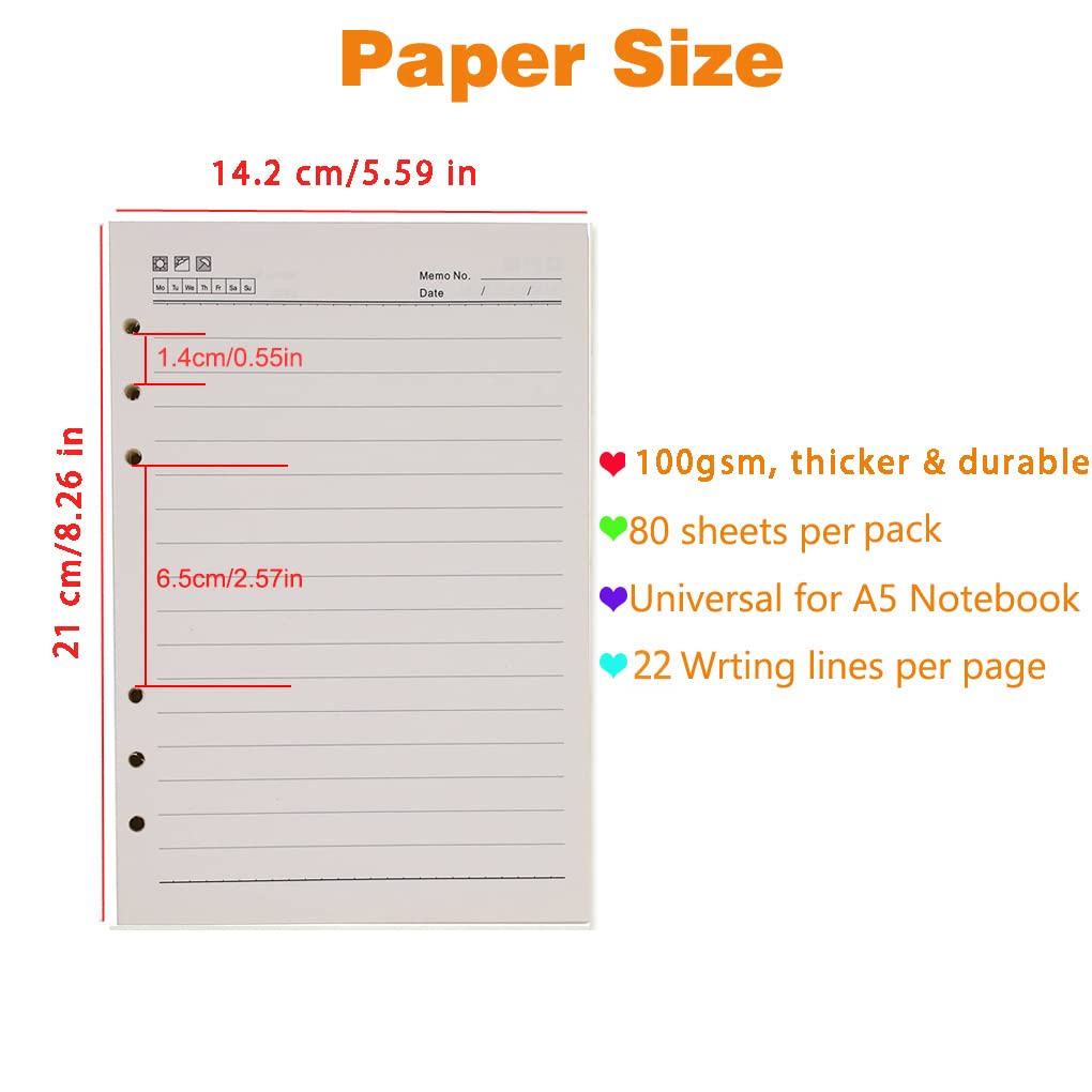 Marte Vanci A5 Padfolio with Calculator PU Leather Business Portfolio Zippered Conference Folder Organizer 6 Ring Lined Notebook Binder Loose Leaf Refillable Travel Journal Gift for Men (Black)