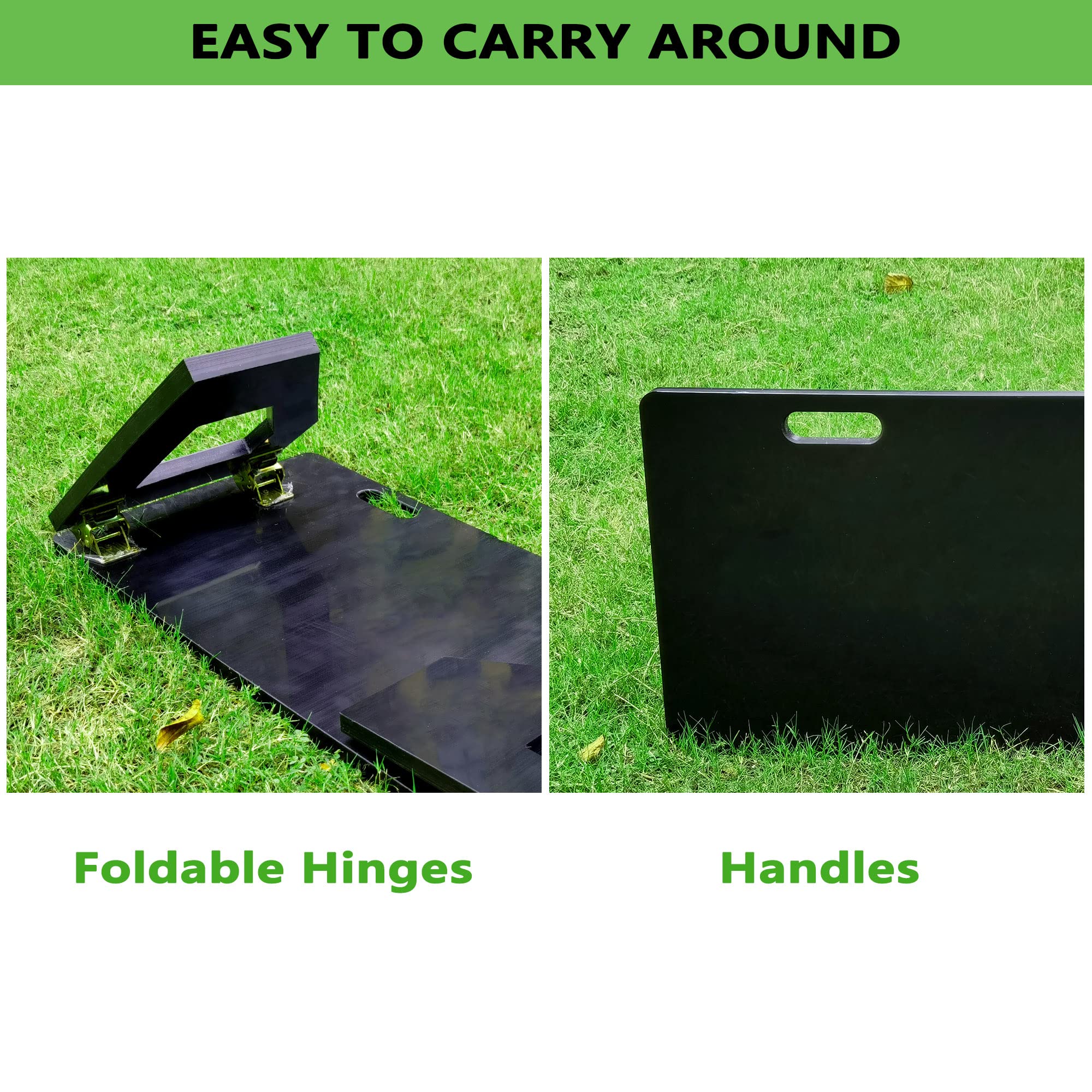 PROLEE Soccer Rebounder Board 42"X18" Foldable Soccer Wall with 2 Angles Rebound Board for Passing & Shooting Practice, Black