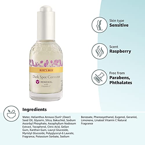 Burt's Bees Renewal Dark Spot Corrector with Bakuchiol Natural Retinol Alternative, 1 Oz (Package May Vary)