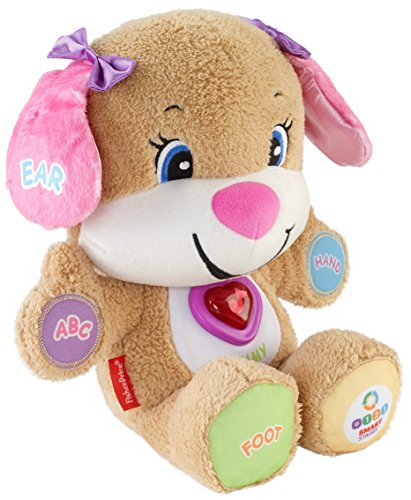 Fisher-Price Laugh & Learn Baby & Toddler Toy Smart Stages Sis Interactive Plush Dog With Music Lights & Learning Content For Ages 6+ Months