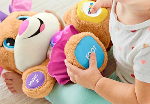 Fisher-Price Laugh & Learn Baby & Toddler Toy Smart Stages Sis Interactive Plush Dog With Music Lights & Learning Content For Ages 6+ Months
