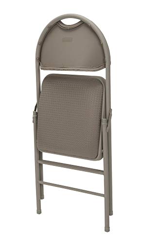 COSCO Commercial Comfort Back Fabric Folding Chair with Handle Hole, 4 pack