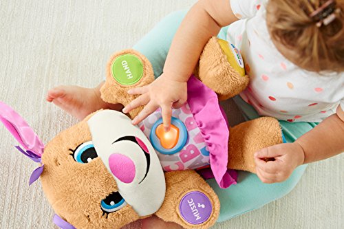 Fisher-Price Laugh & Learn Baby & Toddler Toy Smart Stages Sis Interactive Plush Dog With Music Lights & Learning Content For Ages 6+ Months