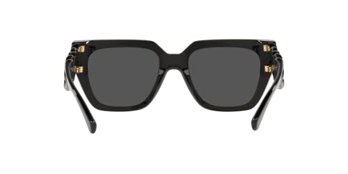 Versace Woman Sunglasses Black Frame, Dark Grey Lenses, 53MM