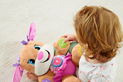 Fisher-Price Laugh & Learn Baby & Toddler Toy Smart Stages Sis Interactive Plush Dog With Music Lights & Learning Content For Ages 6+ Months
