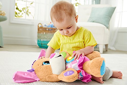Fisher-Price Laugh & Learn Baby & Toddler Toy Smart Stages Sis Interactive Plush Dog With Music Lights & Learning Content For Ages 6+ Months