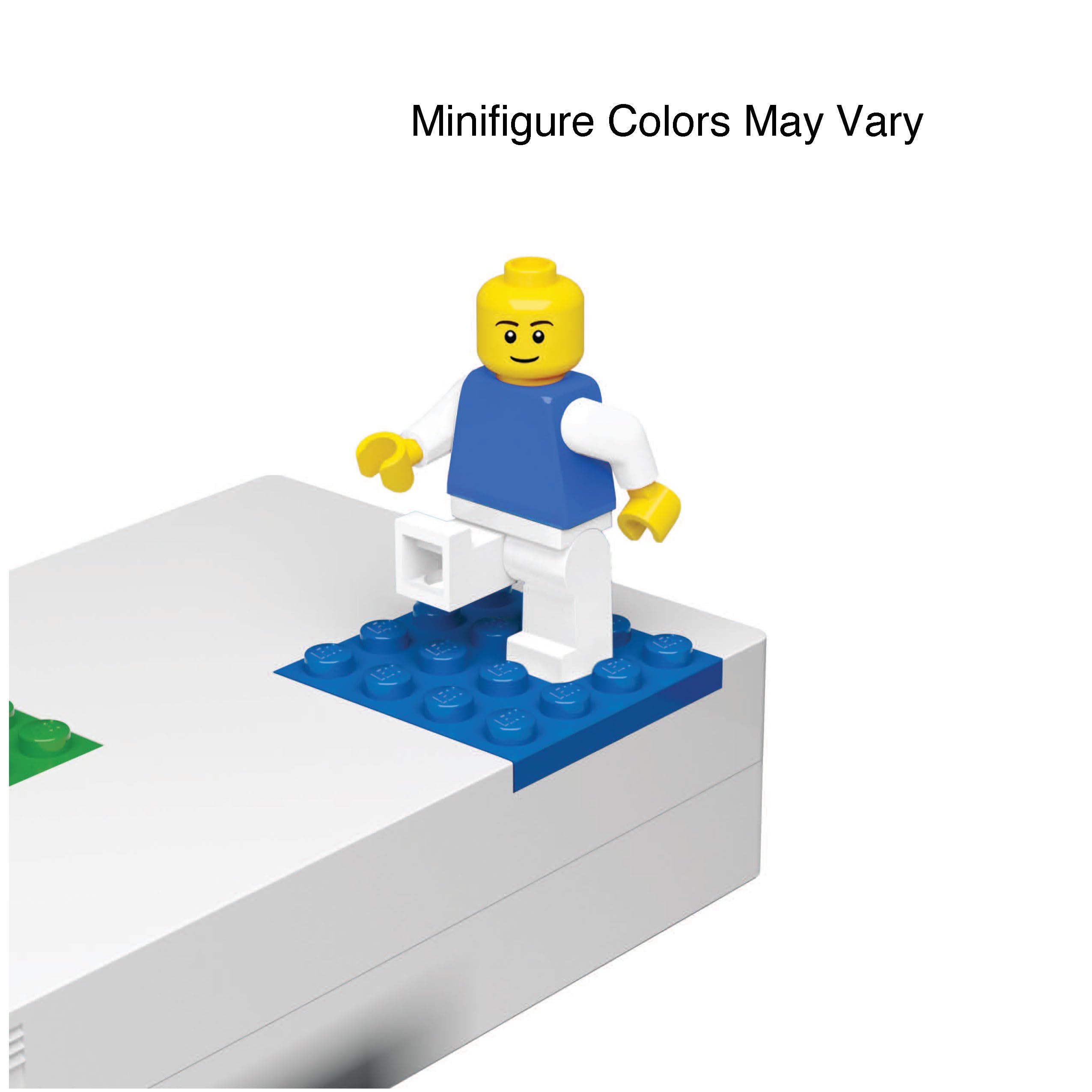 Lego Stationery Pencil Box with Four Building Bricks and Lego Minifigure (Minifigure Colors May Vary)