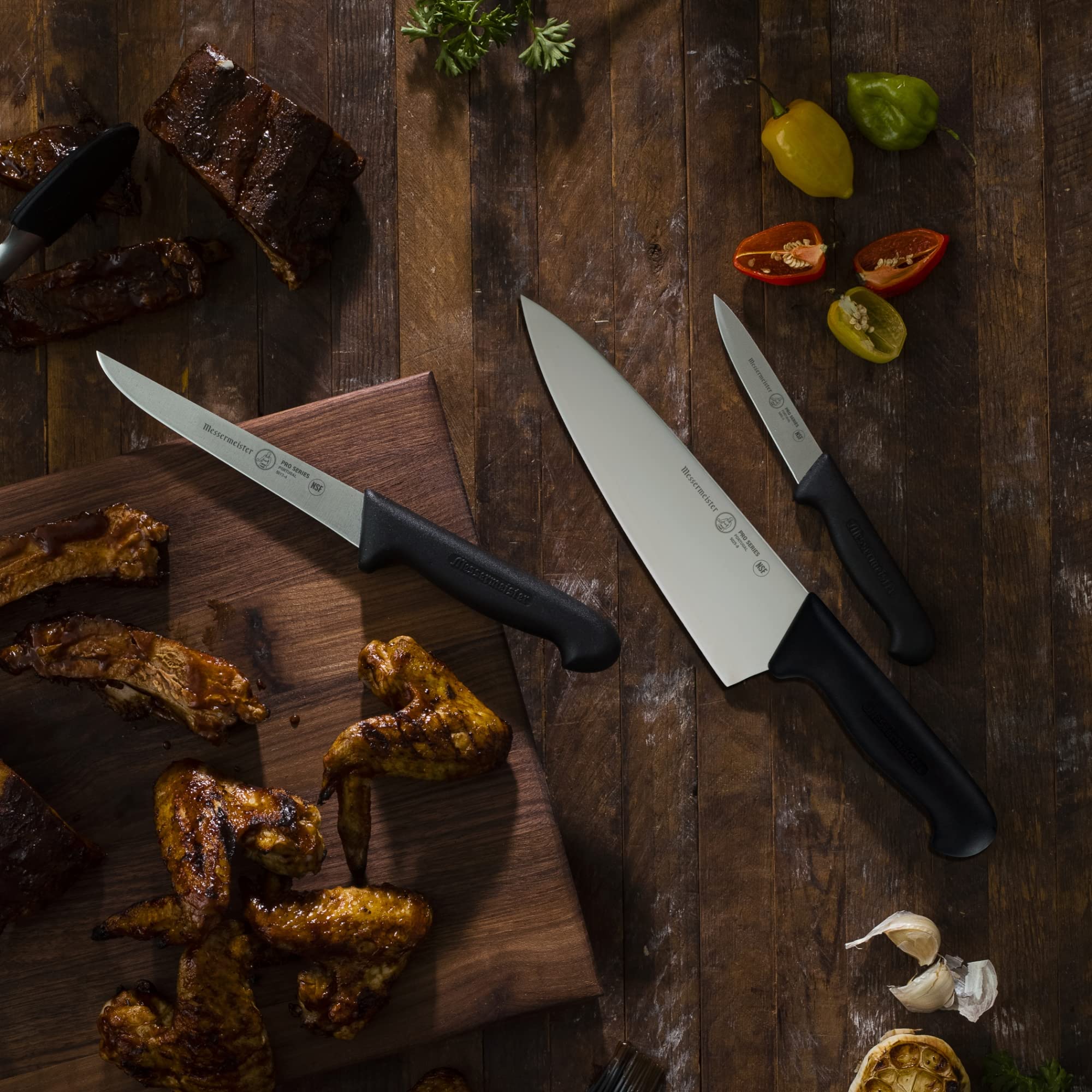 Messermeister Pro Series 4” Spear Point Paring Knife - German X50 Stainless Steel & NSF-Approved PolyFibre Handle - 15-Degree Edge, Rust Resistant & Easy to Maintain - Made in Portugal