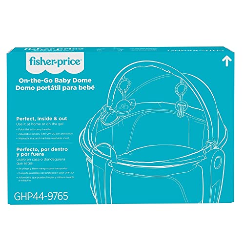 Fisher-Price On-the-Go Baby Dome Pixel Forest, portable travel play space with canopy and toys