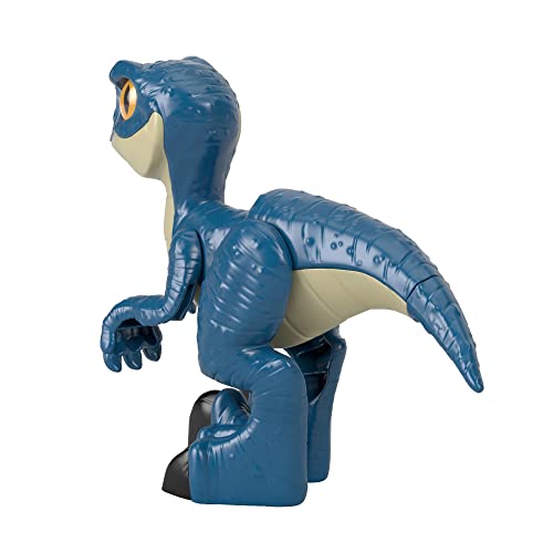 Imaginext Jurassic World Dinosaur Toy Raptor Xl Poseable Figure for Preschool Pretend Play Ages 3+ Years