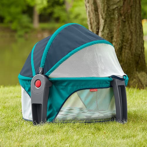 Fisher-Price On-the-Go Baby Dome Pixel Forest, portable travel play space with canopy and toys