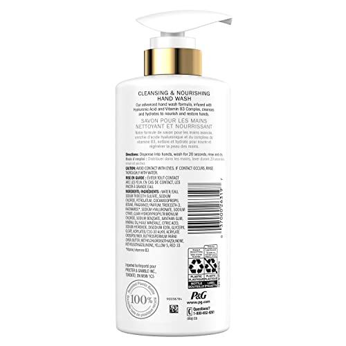 Olay Cleansing & Nourishing Hand Wash with Vitamin B3 + Hyaluronic Acid, 10.1 Fl Oz (Pack of 4)