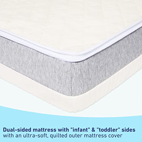 Graco Ultra 2-in-1 Premium Dual-Sided Crib & Toddler Mattress โ GREENGUARD Gold Certified, CertiPUR-US Certified Foam Core, Ultra-Soft 100% Machine-Washable Zip-Off Mattress Cover, 2-Sided Mattress