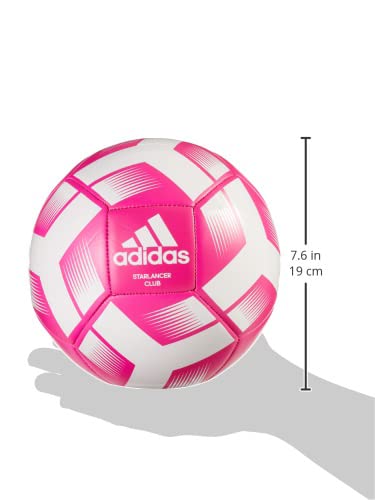 adidas Unisex-Adult Starlancer Club Ball, Team Shock Pink/White, 4