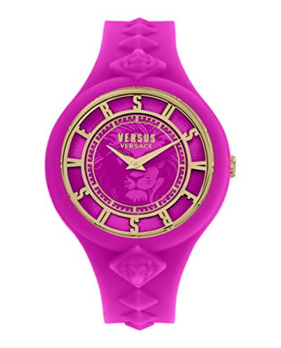 Versus Versace Womens Pink 39 mm Fire Island Strap Watch VSP1R2021