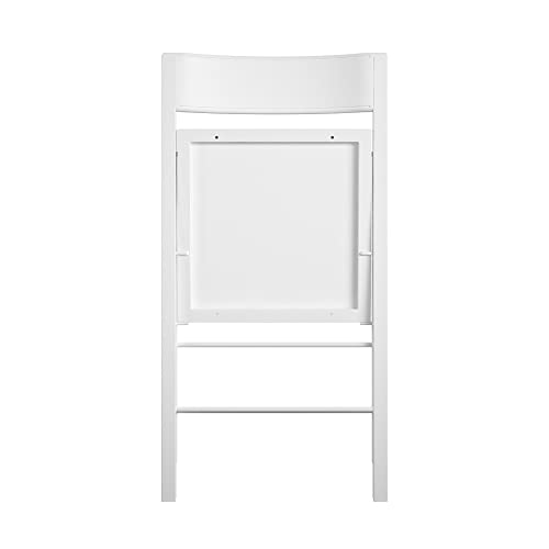 CoscoProducts COSCO Modern Slim Line Vinyl Padded Folding Chair, White