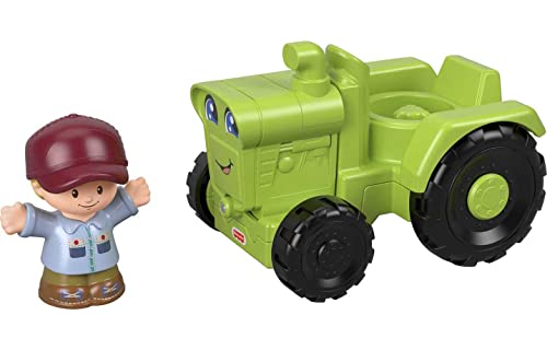 Fisher-Price Little People Toddler Farm Toy Helpful Harvester Tractor & Farmer Figure For Pretend Play Ages 1+ Years