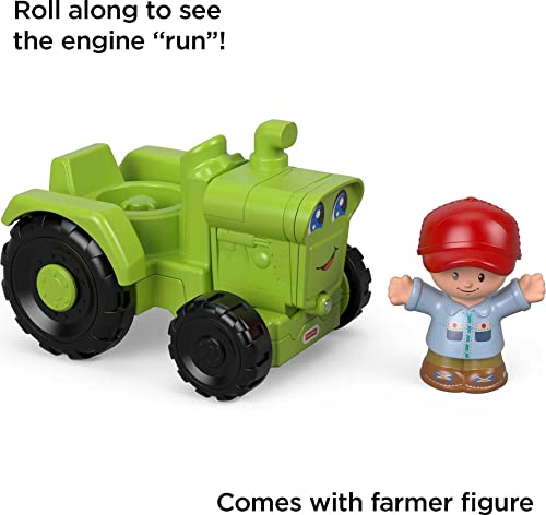 Fisher-Price Little People Toddler Farm Toy Helpful Harvester Tractor & Farmer Figure For Pretend Play Ages 1+ Years